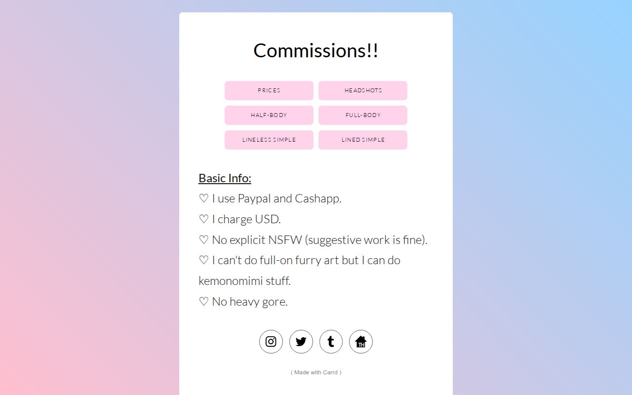 Frogoru Commission Info